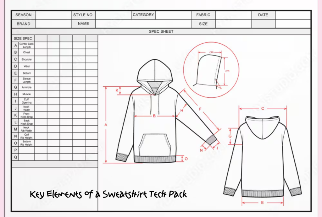 Sweatshirt Tech Pack: A Complete Guide - Techpack.us